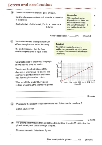 Physics - Acceleration Required Practical | Teaching Resources