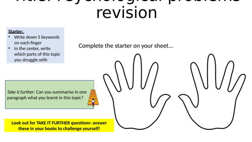 Psychological problems revision | Teaching Resources Psychological problems revision | Teaching Resources