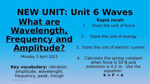 Physics - Wave Properties | Teaching Resources