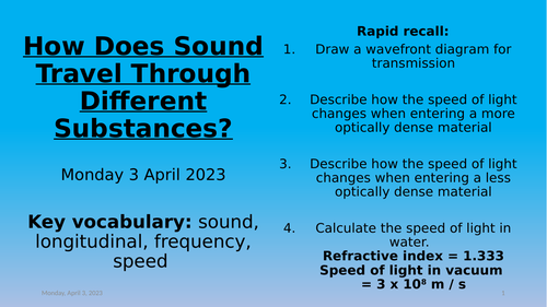 Physics - Sound | Teaching Resources