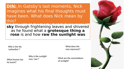 The Great Gatsby and Pre-1900 Poetry A Level AQA paper 1 Complete ...