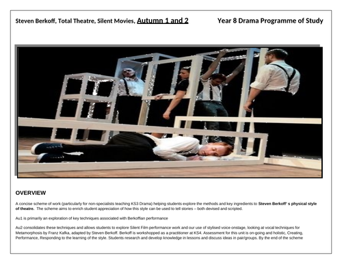 STEVEN BERKOFF, ENTIRE TERM OF KS3 WORK | Teaching Resources