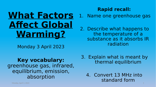 Physics - Temperature of the Earth | Teaching Resources