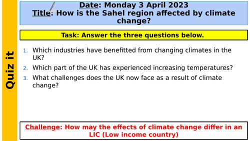 KS3 Climate Change SoW | Teaching Resources