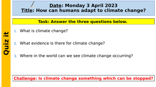 KS3 Climate Change SoW | Teaching Resources