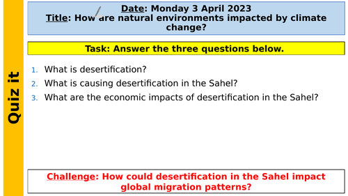 KS3 Climate Change SoW | Teaching Resources