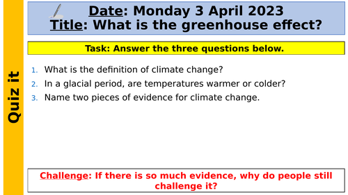 KS3 Climate Change SoW | Teaching Resources