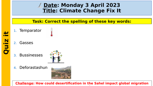 KS3 Climate Change SoW | Teaching Resources