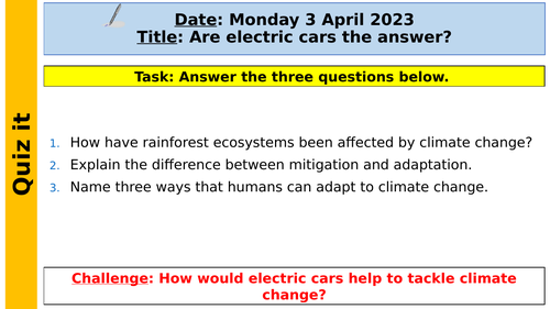 KS3 Climate Change SoW | Teaching Resources