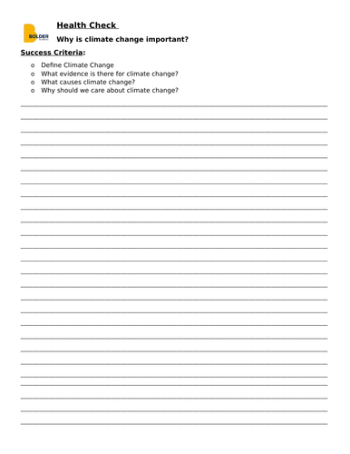 KS3 Climate Change SoW | Teaching Resources
