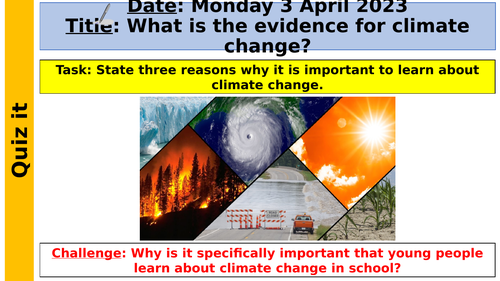 KS3 Climate Change SoW | Teaching Resources