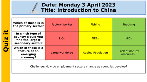 KS3 Emerging Economies SoW | Teaching Resources