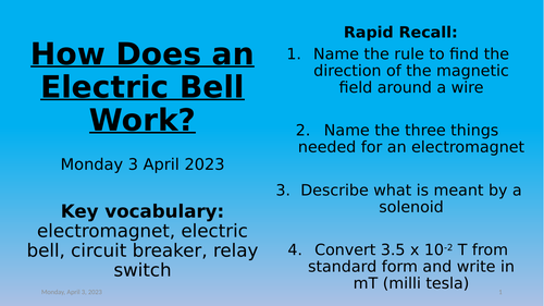 Physics - Uses of Electromagnets | Teaching Resources