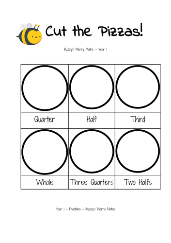 FRACTIONS: Year 1 (FULL LESSON PACK) - Buzzy's Merry Maths | Teaching ...
