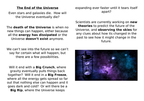 Physics - Unsolved Questions of the Universe | Teaching Resources
