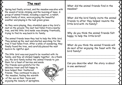 Spring short stories: Reading comprehensions with answers KS2 ...