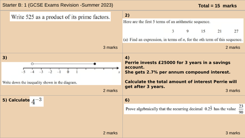 Retrieval starters GCSE | Teaching Resources Retrieval starters GCSE | Teaching Resources