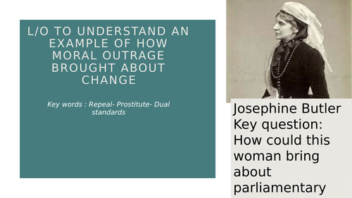 To develop knowledge and understanding of Josephine Butler | Teaching ...