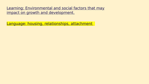 BTEC Child development 1B Environmental and social factors | Teaching ...