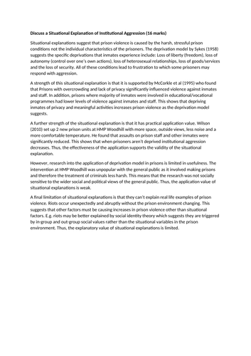 Aggression Essays Bundle 16 Mark Answers AQA Psychology | Teaching ... Aggression Essays Bundle 16 Mark Answers AQA Psychology | Teaching ...
