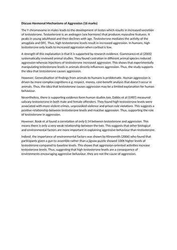 Aggression Essays Bundle 16 Mark Answers AQA Psychology | Teaching ... Aggression Essays Bundle 16 Mark Answers AQA Psychology | Teaching ...