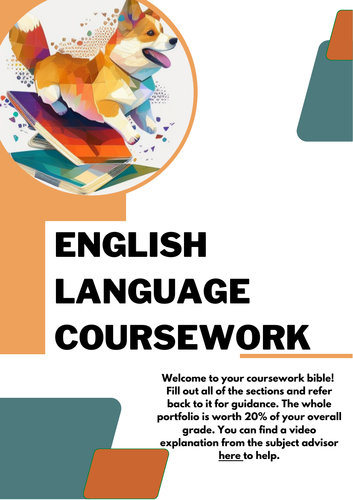 Edexcel English Language Coursework booklet | Teaching Resources