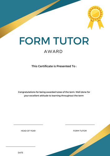 Form Tutor Award | Teaching Resources