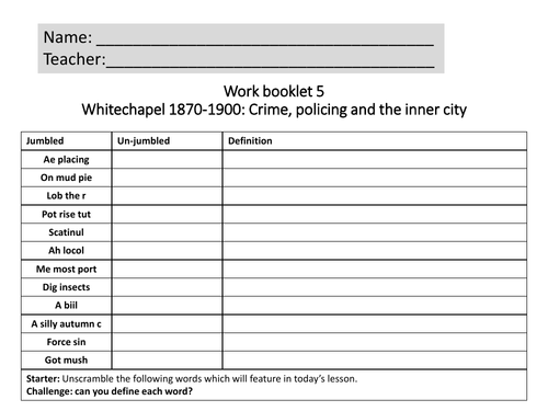 GCSE history crime and punishment revision bundle | Teaching Resources