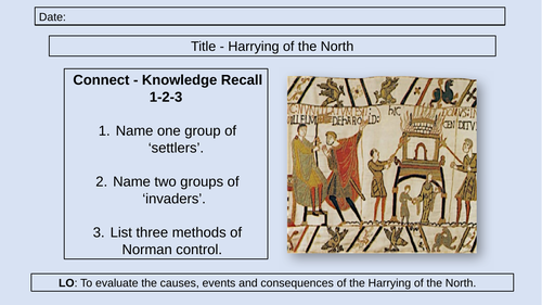 KS3 - Anglo-Saxons and Norman Unit - Includes MTP, Assessments and DIRT ...