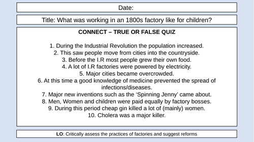 KS3 History - Entire SOW Industrial Revolution and Jack the Ripper ...