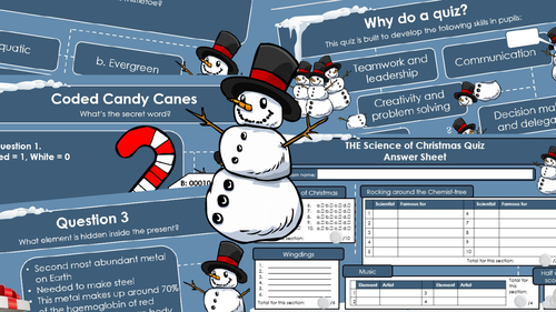 THE Ultimate Science of Christmas Quiz | Teaching Resources
