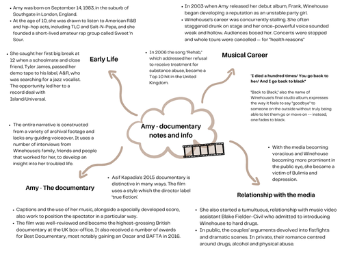 A-LEVEL FILM STUDIES | Section B: Documentary film | Amy context mind ...