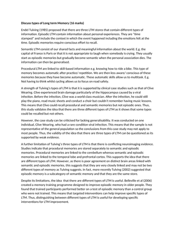 Memory Essays AQA Psychology A-Level Bundle | Teaching Resources