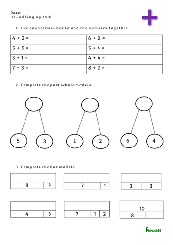 Year 2 Adding to 10 & Addition to 20 - Includes Reasoning and Mastery ...