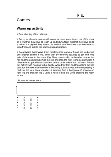 P.E. Physical education Lessons Planning Years 1 to 6 | Teaching Resources