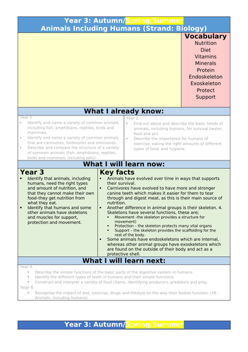 Science Knowledge Organisers - Year 3 | Teaching Resources