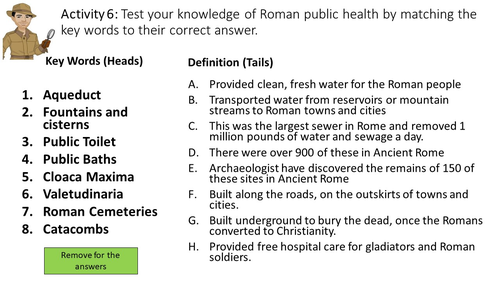 Market Place Activity: Roman Public Health | Teaching Resources