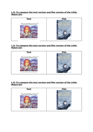 The Little Match Girl - English Planning - Victorians- Week 1 ...