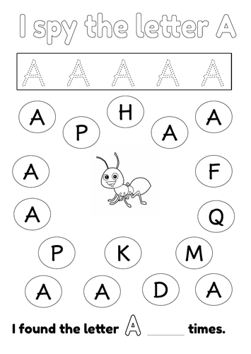 Upper Case Letter Recognition Activity - I spy the letter | Teaching Resources