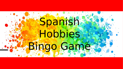 Spanish Hobbies Bingo Game Activity | Teaching Resources