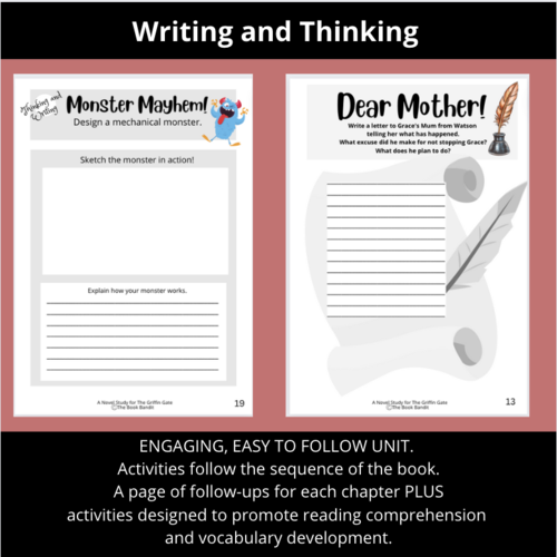 THE GRIFFIN GATE by Vashti Hardy NOVEL STUDY and Reading Comprehension ...