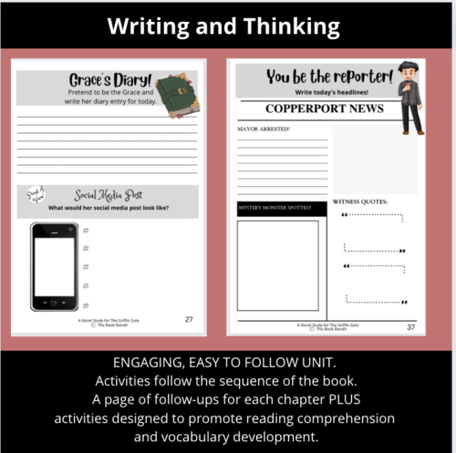 THE GRIFFIN GATE by Vashti Hardy NOVEL STUDY and Reading Comprehension ...