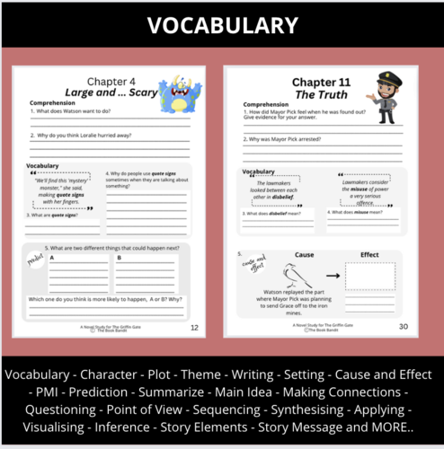 THE GRIFFIN GATE by Vashti Hardy NOVEL STUDY and Reading Comprehension ...