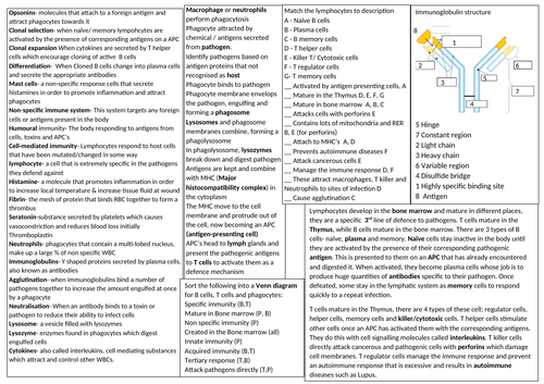 Revision Summary sheets and answers OCR A Biology A level Y12/13 ...