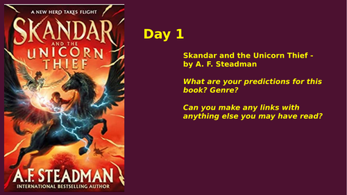 Year 5 & Year 6 Whole Class Reading Skandar and the Unicorn Thief ...