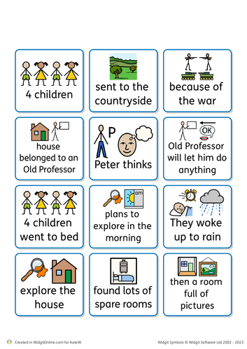 Narnia widgits | Teaching Resources