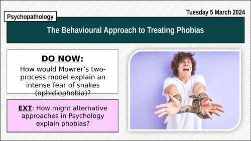 A-Level Psychology - THE BEHAVIOURAL APPROACH TO TREATING PHOBIAS ...