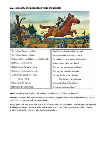 The Highway Rat & Highwayman | Teaching Resources