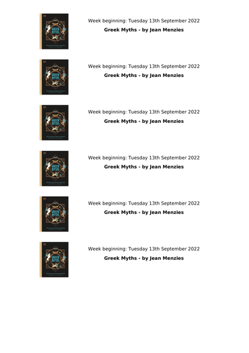 Year 5 & Year 6 Whole Class Reading Greek Myths | Teaching Resources