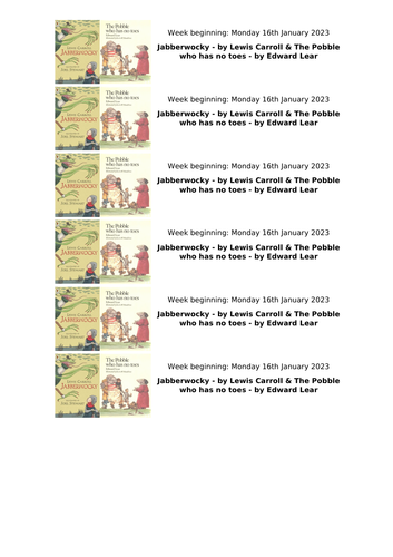 Whole Class Reading poetry unit on the Jabberwocky and The Pobble with ...
